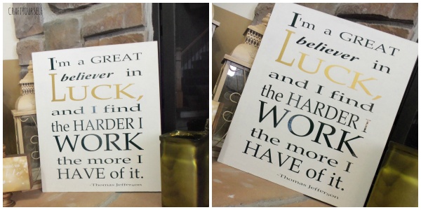 Believe in Luck Board St. Patrick's Home decor tutorial